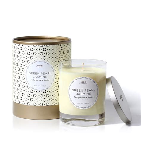 GREEN PEARL JASMINE Большая свеча в стекле, KOBO Candles - Candlesbox