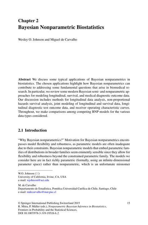 pdf bayesian nonparametric biostatistics