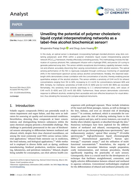 Pdf Unveiling The Potential Of Polymer Cholesteric Liquid Crystal