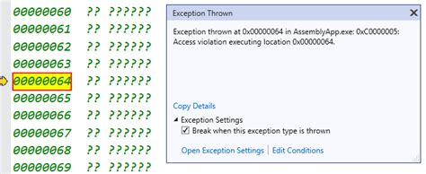 Assembly There Is A Problem With Push Instruction Access Violation Stack Overflow