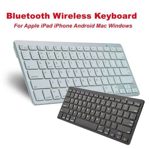 Ultra Slim Wireless Bluetooth Keyboard Rechargeable Ipad Mini Air Pro Laptop Computer Tablet