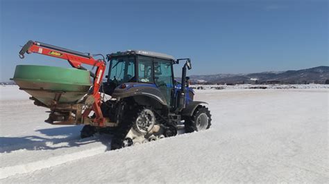 融雪剤まき 貞広農場