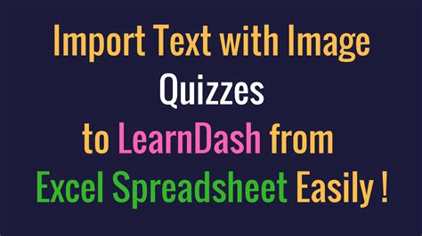 Import Quiz To Learndash Text With Image In Questions As Well As Option
