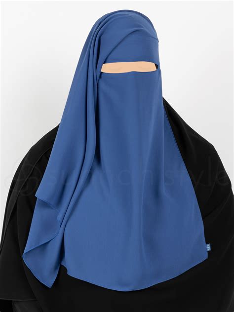 Narrow No Pinch Two Layer Niqab Premium Chiffon