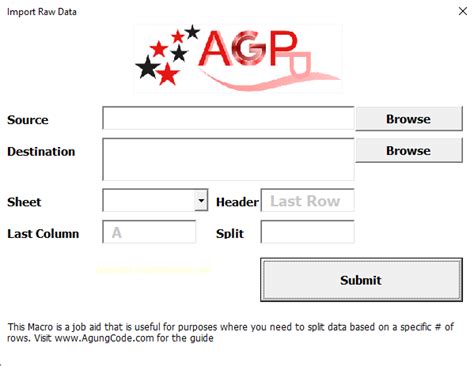 Split Excel Menggunakan Vba Macro Excel Agung Tutorial