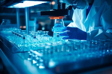 Premium Ai Image A Focused Scientist In A Laboratory Analyzing Data