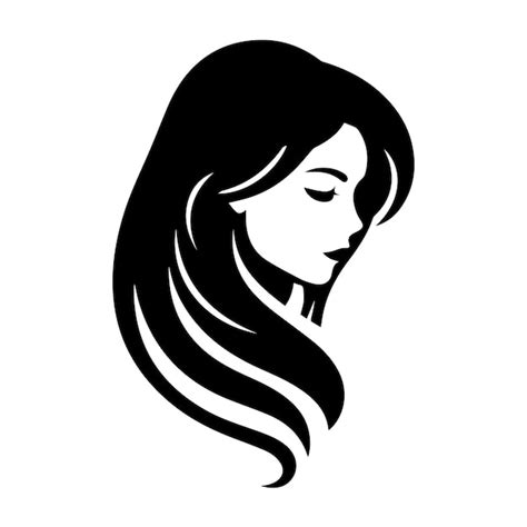 Premium Vector Woman Face Black Vector For Logo Design