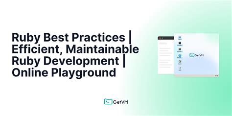 Ruby Best Practices Efficient Maintainable Ruby Development Online Playground