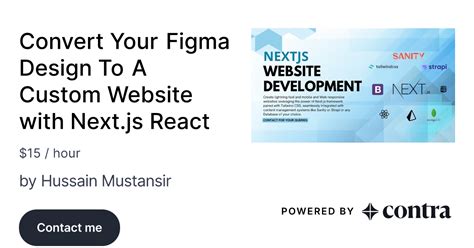 Convert Your Figma Design To A Custom Website With Nextjs React By Hussain Mustansir