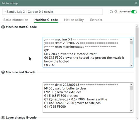 how to alter machine gcode for the purge lines before the printing of the model itself r