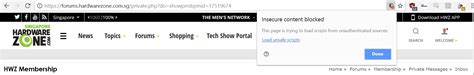 Page Trying To Load Scripts From Unauthenticated Sources Hardwarezone Forums
