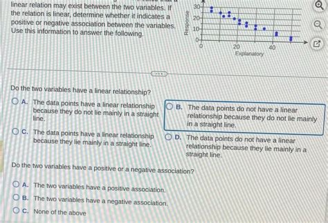 Answered Linear Relation May Exist Between The Two Variables If The