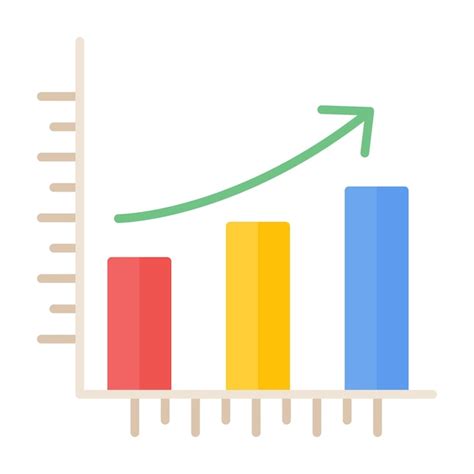 Premium Vector Column Line Chart Flat Illustration