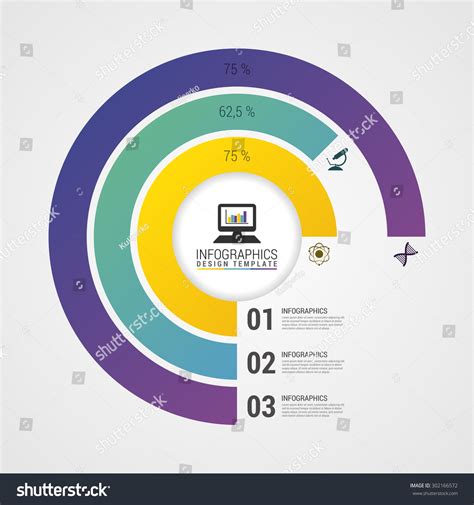 Pie Chart Circle Graph Modern Infographics Stock Vector Royalty Free