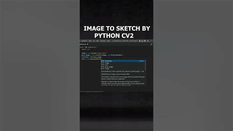 converting image to sketch using python cv2 library youtube