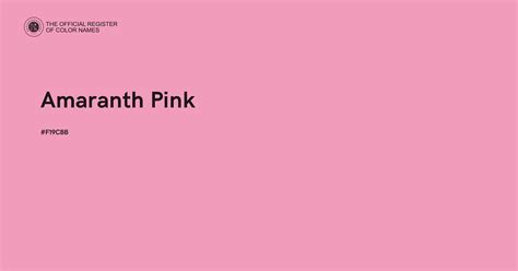 Amaranth Pink Color F19cbb The Official Register Of Color Names
