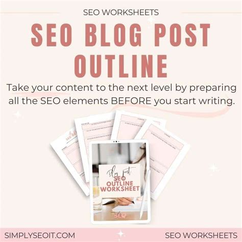Blog Post SEO Outline Worksheet Simply SEO It