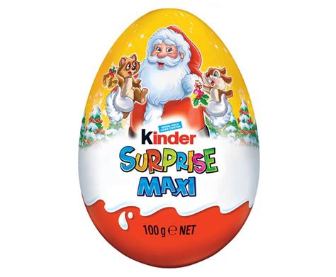 Шоколадово яйце Kinder Surprise Maxi Дядо Коледа 100гр