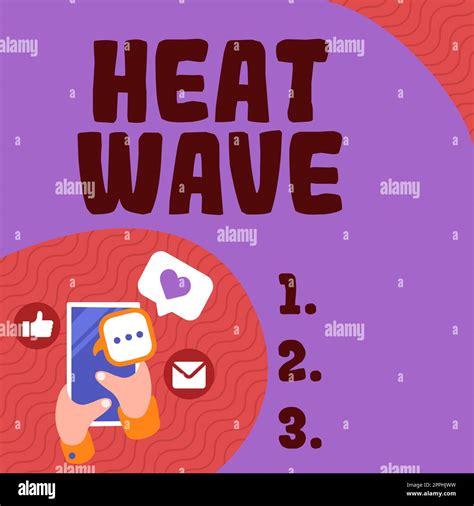Inspiration Showing Sign Heat Wave Word Written On A Prolonged Period