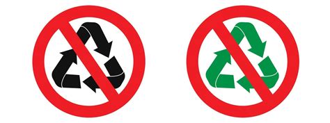 Recycle Prohibition Sign Restrict Recycling In Specific Areas Vector Art At Vecteezy