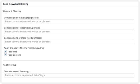 Keyword Filtering