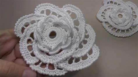 Как вязать цветок розочку крючком с витыми столбиками Уроки Вязания Смотреть онлайн в