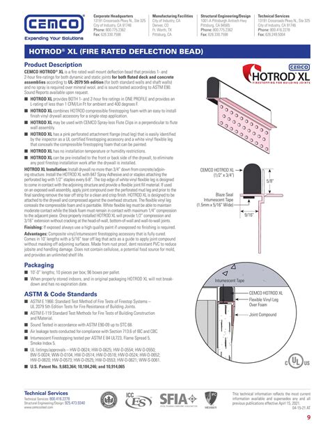 Cemco Catalogs Joint Firestopping Submittal Package Catalog Arcat