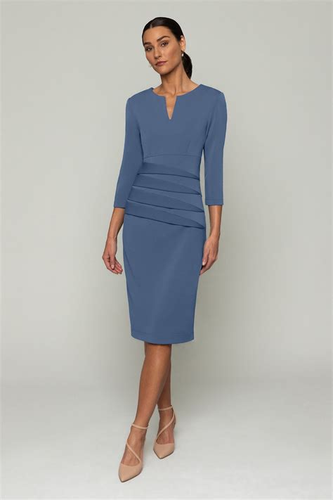 Laurel Dress Denim Blue Business Attire Nora Gardner