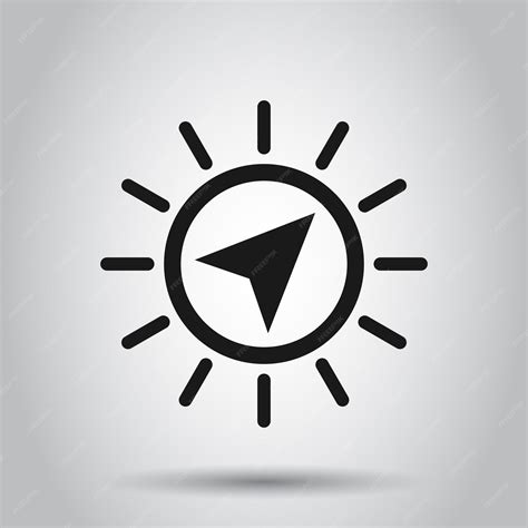 평평한 스타일의 글로벌 네비게이션 아이콘 고립된 배경에 컴퍼스 Gps ⁇ 터 일러스트레이션 위치 발견 비즈니스 개념 프리미엄 벡터