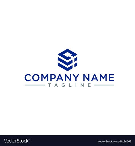 Cii Letter Logo In The Form Of Hexagons And Cube Vector Image