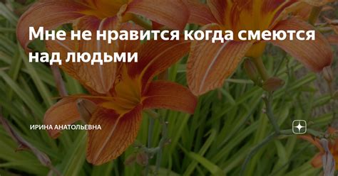 Мне не нравится когда смеются над людьми Ирина Анатольевна Дзен