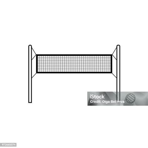 배구 네트와 공 벡터 구성 손으로 그린 스포츠 일러스트입니다 격리 된 그물 그리고 흰색 바탕에 공입니다 스포츠 디자인 배구 심볼입니다 1위에 대한 스톡 벡터 아트 및 기타