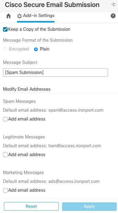 Cisco Secure Email Add In FAQ
