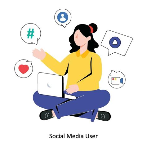 Social Media User Flat Style Design Vector Illustration Stock Illustration 28082245 Vector Art