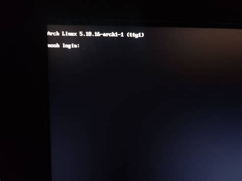 Tty Screen After Reboot Archlinux