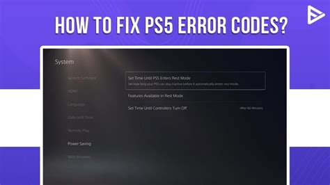 How To Fix Ps5 Error Codes Step By Step Guide