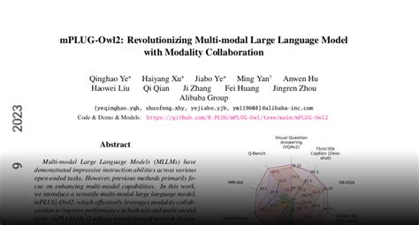 Paper Page Mplug Owl2 Revolutionizing Multi Modal Large Language Model With Modality