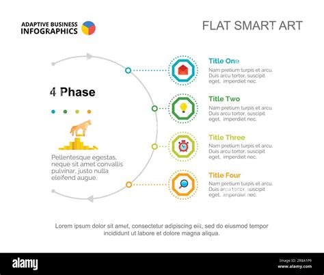 Four Phases Chart Slide Template Stock Vector Image And Art Alamy