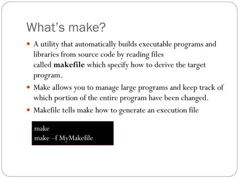 PPT Makefile Tutorial CIS PowerPoint Presentation Free Download ID
