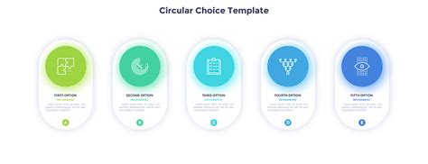 비즈니스 성공 프레젠테이션 인포그래픽 차트 디자인을 위한 원형 선택 템플릿 아이콘이 있는 상업 분석 정보 차트 배너 제작을 위한 5단계가 있는 교육용 그래픽 5에 대한 스톡