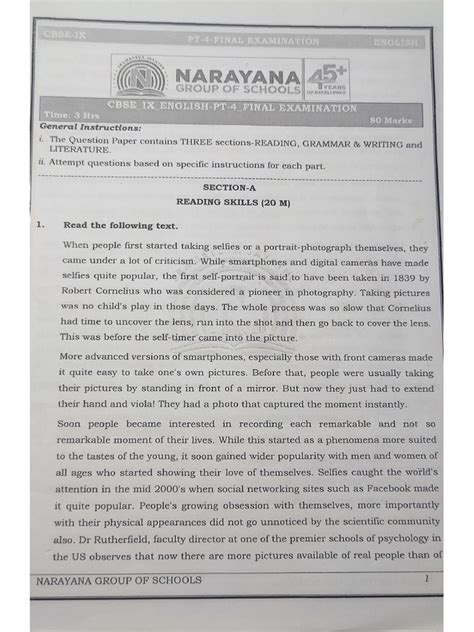 Class 9 English 2023 2024 Final Pdf