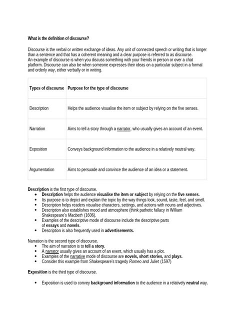 What Is The Definition Of Discourse Pdf Human Communication