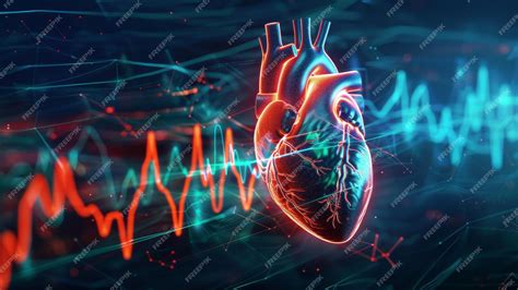 Premium Photo Visualization Of A Heart With Neural Networks And Data Streams Showcasing