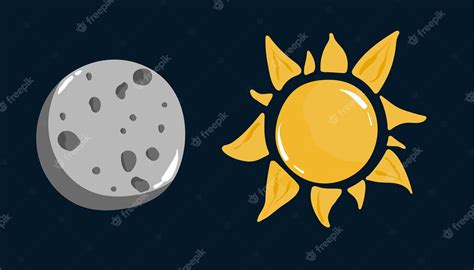 Premium Vector Sun And Moon Vector Cartoon Set Of Space Game User Interface Ui Or Gui Design