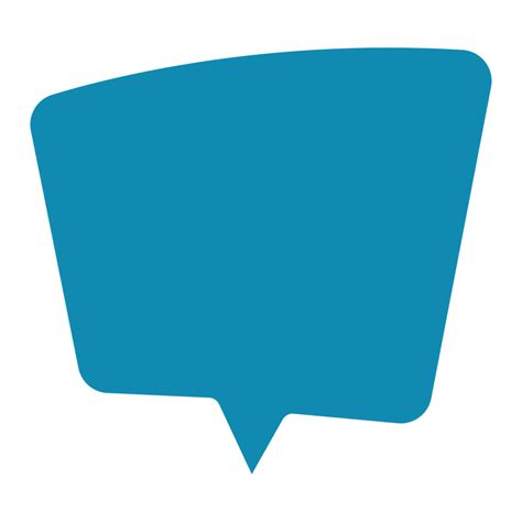 Blue Shape Blank Speech Bubble Dialog Comic Style Chat Dialog PNG