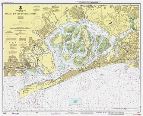 Jamaica Bay And Rockaway Inlet 1990 Old Map Nautical Chart Ac Harbors 12350 New York Old Maps