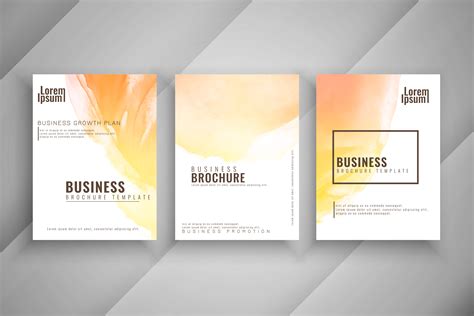Abstract Colorful Watercolor Business Brochure Template Set 281400 Vector Art At Vecteezy