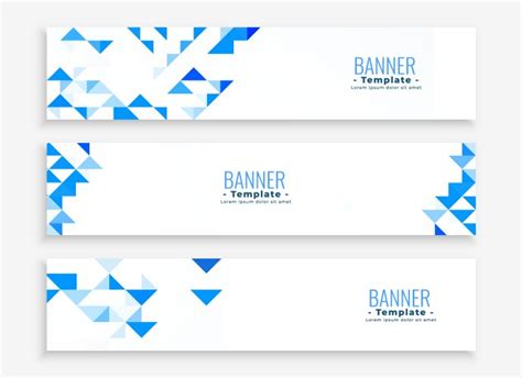 Geometric Header And Footer Vector Images Over