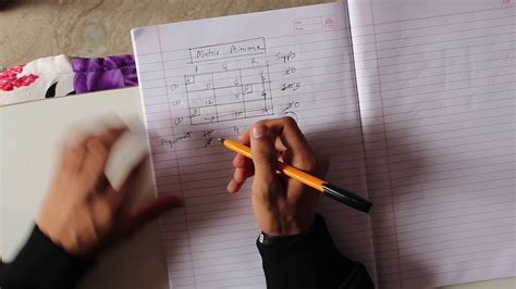 Sem 2 Statistics Transportation Problem Matrix Minima Youtube