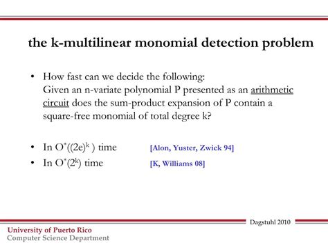 Ppt The Power Of Group Algebras For Constrained Multilinear Monomial Detection Powerpoint